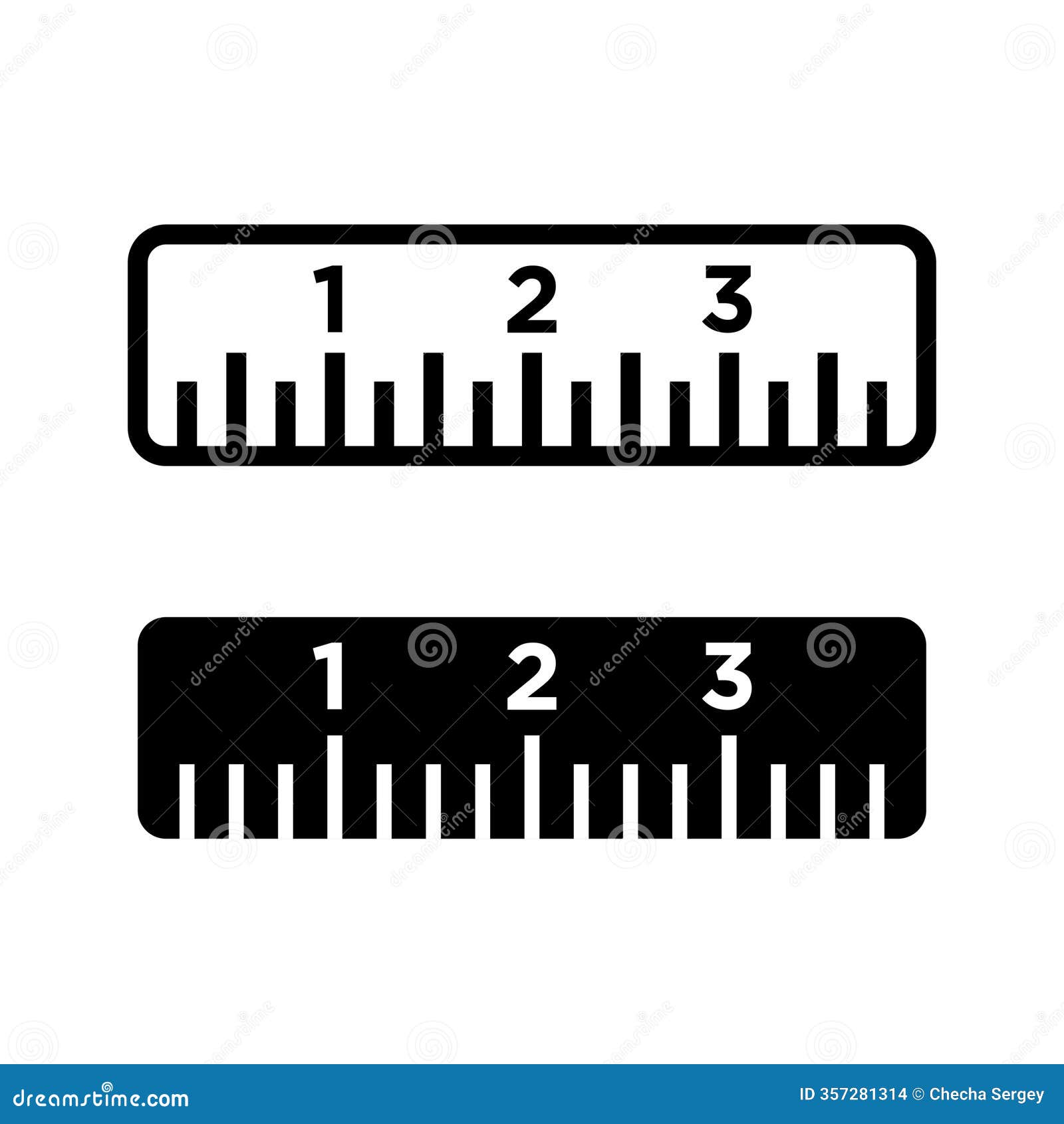 Ruler Icon. Designation of Dimensions or Dimensions. Measurement or ...