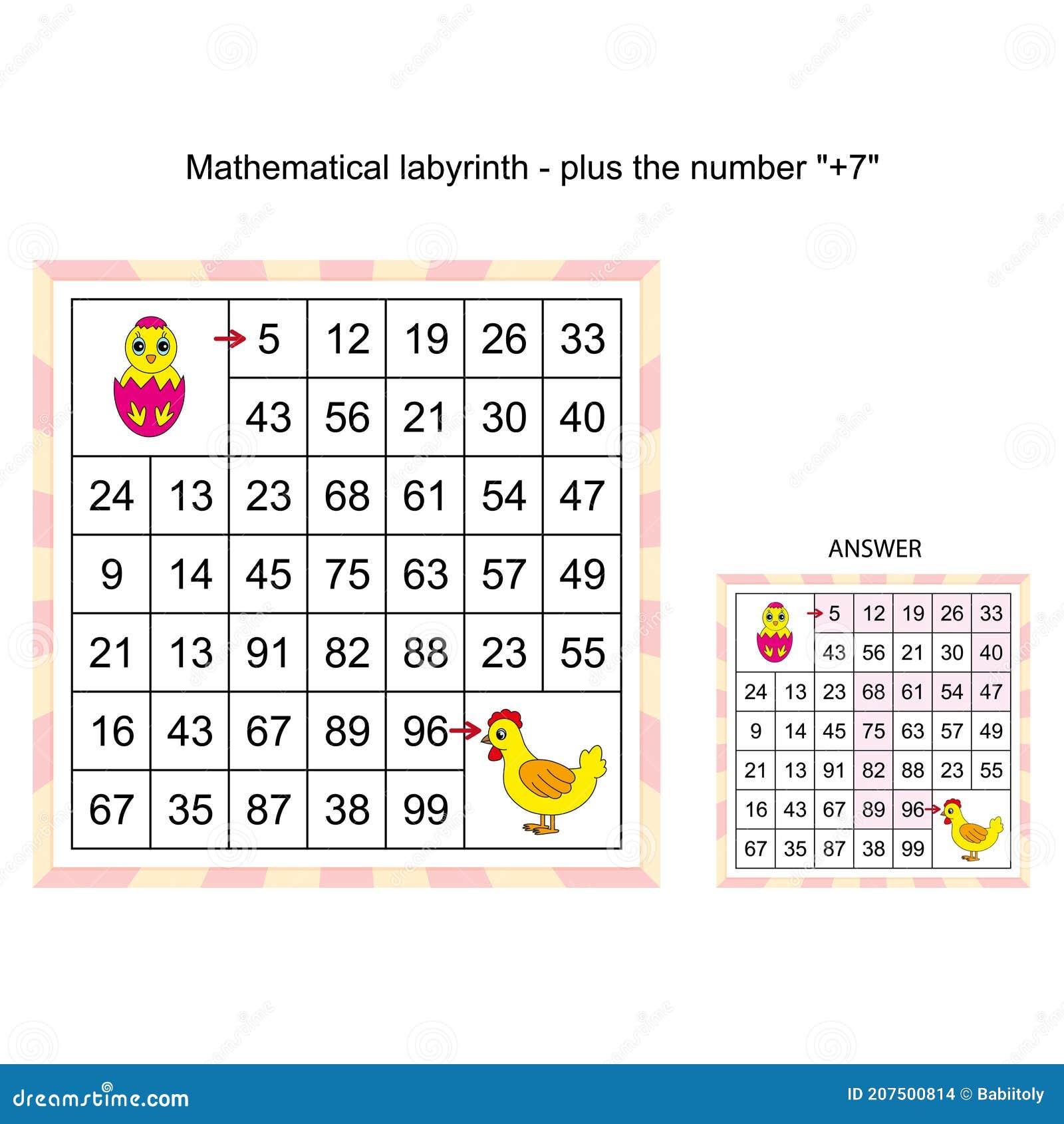 Mathematical Labyrinth, Worksheet - Plus the Number . Mathematical ...