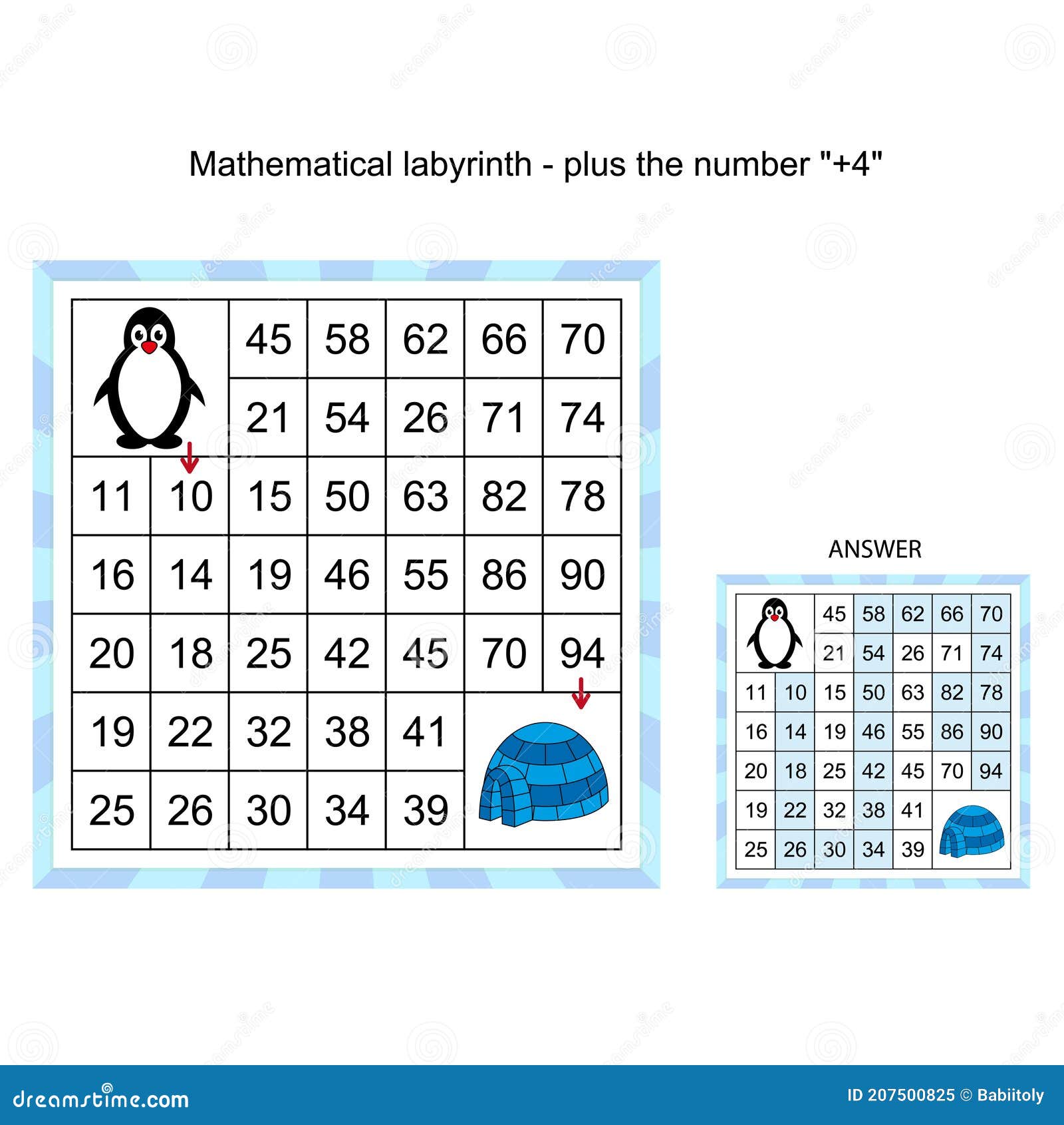 Mathematical Labyrinth, Worksheet - Plus the Number . Mathematical ...