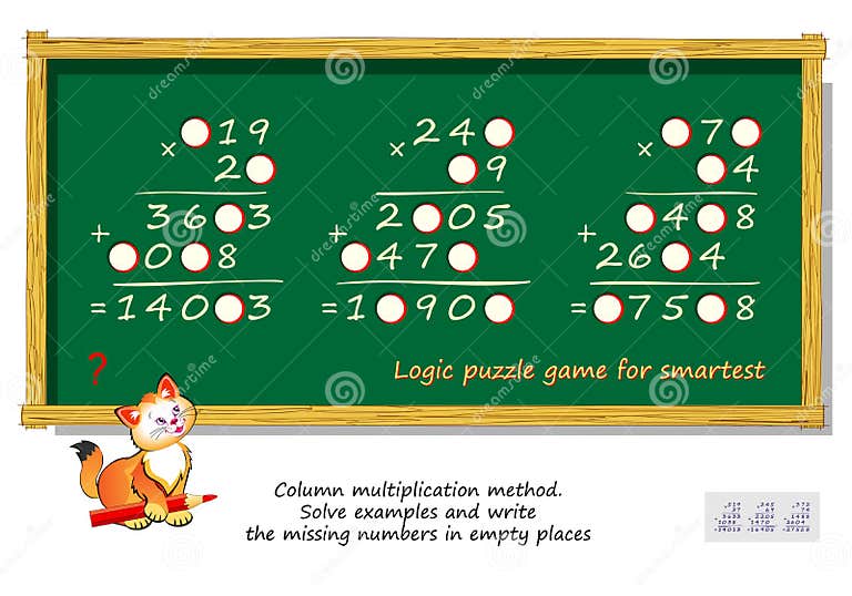 Mathematical Logic Puzzle Game for Smartest. Column Multiplication ...
