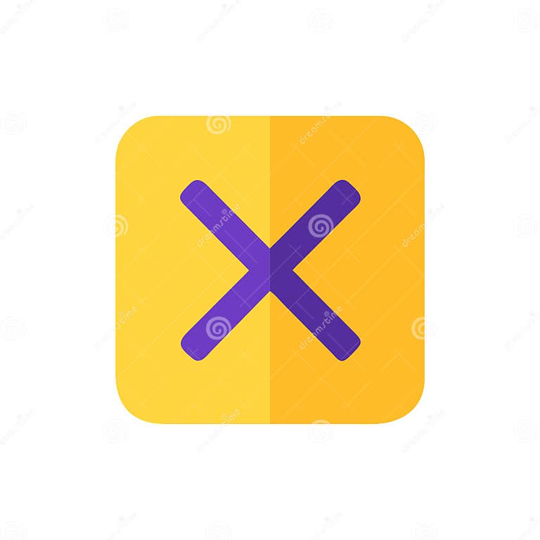 Mathematical Multiplication Symbol Icon for Learning Stock Illustration ...
