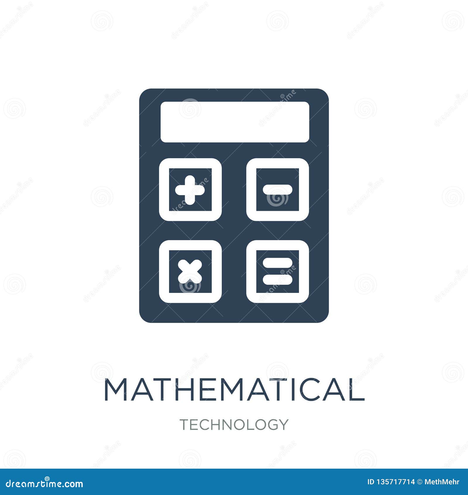 Mathematical Operations Icon in Trendy Design Style. Mathematical ...