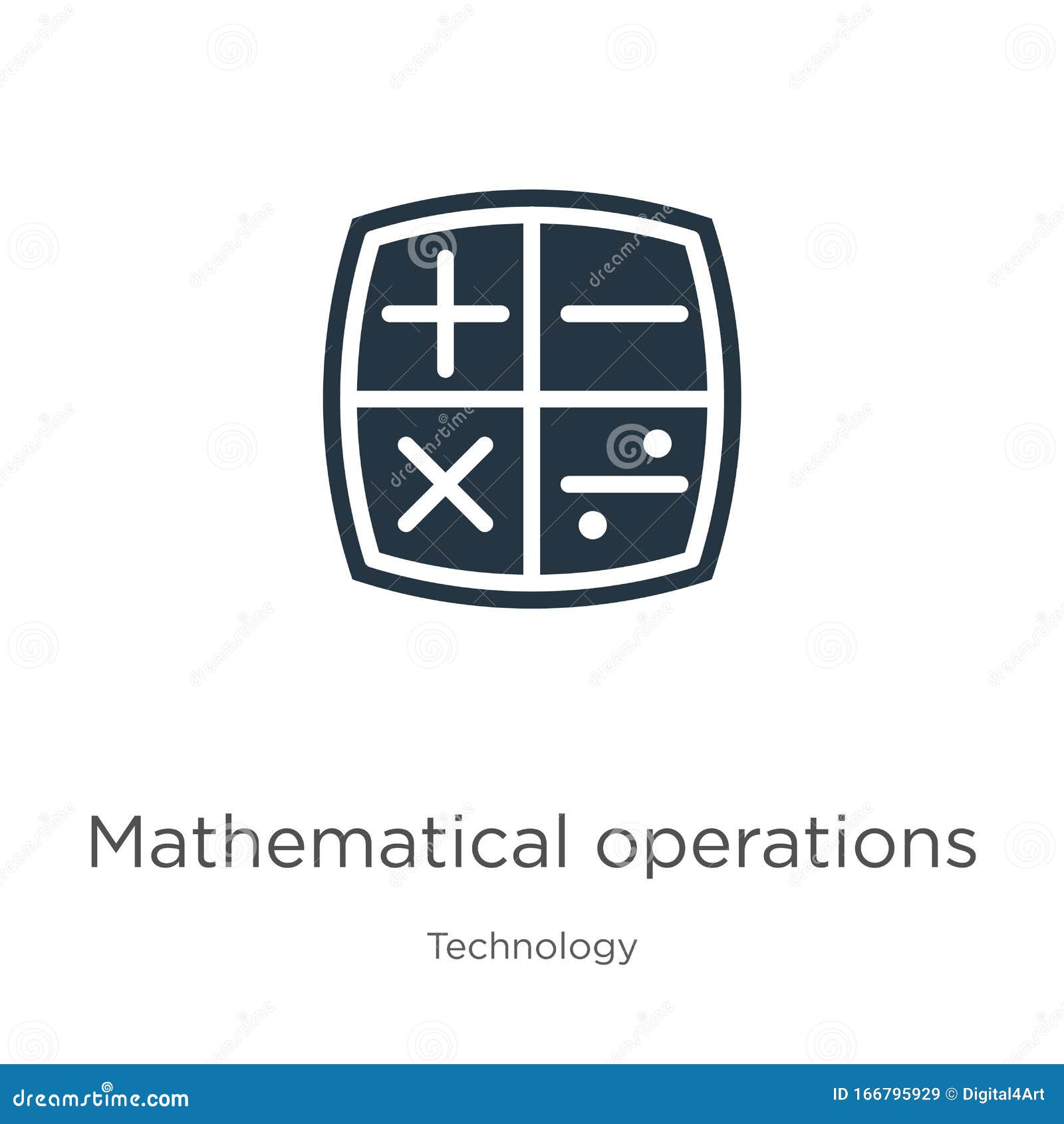 Mathematical Operations Icon Vector. Trendy Flat Mathematical ...