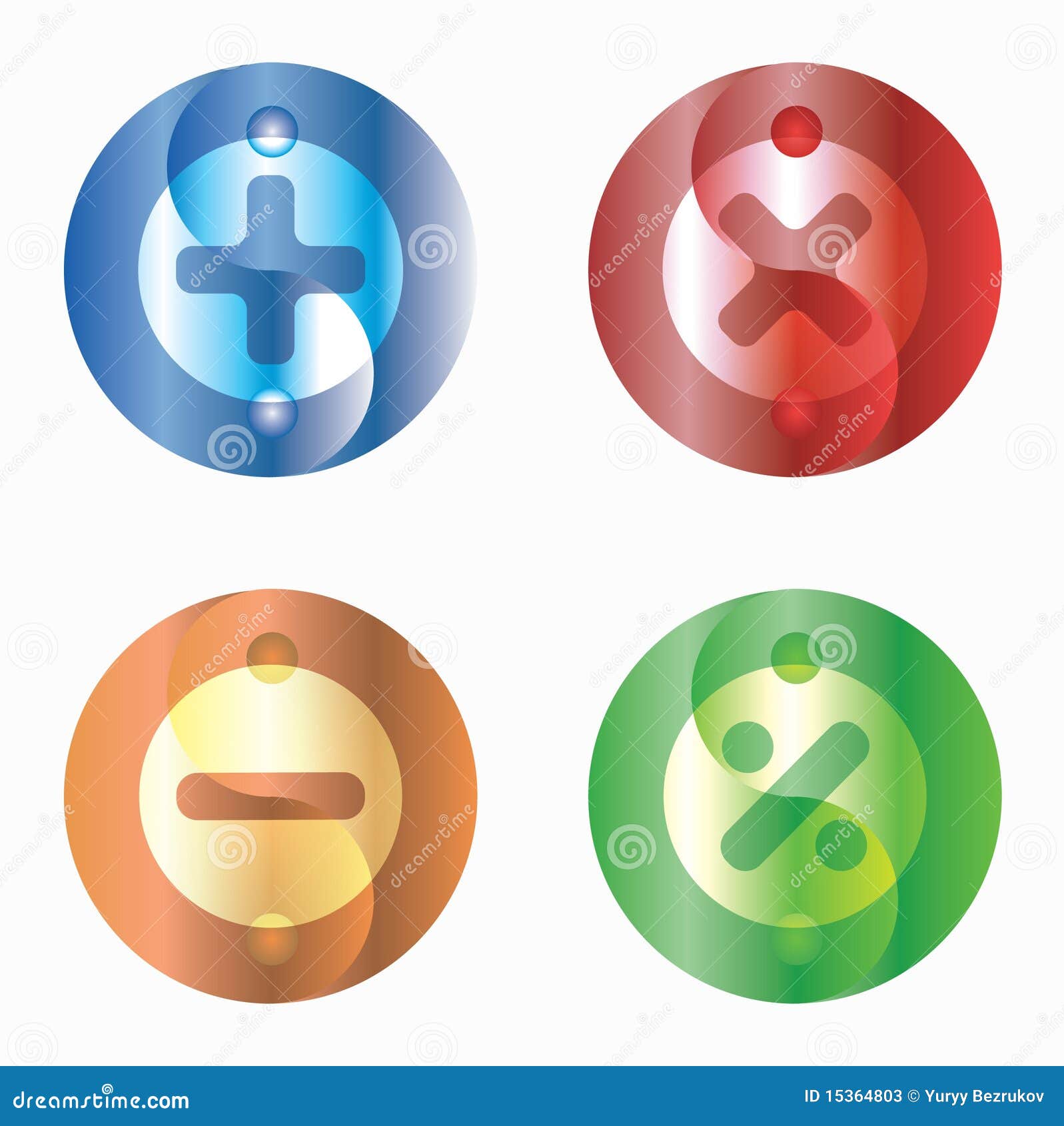 Mathematical Operations on Icons Stock Vector - Illustration of ...