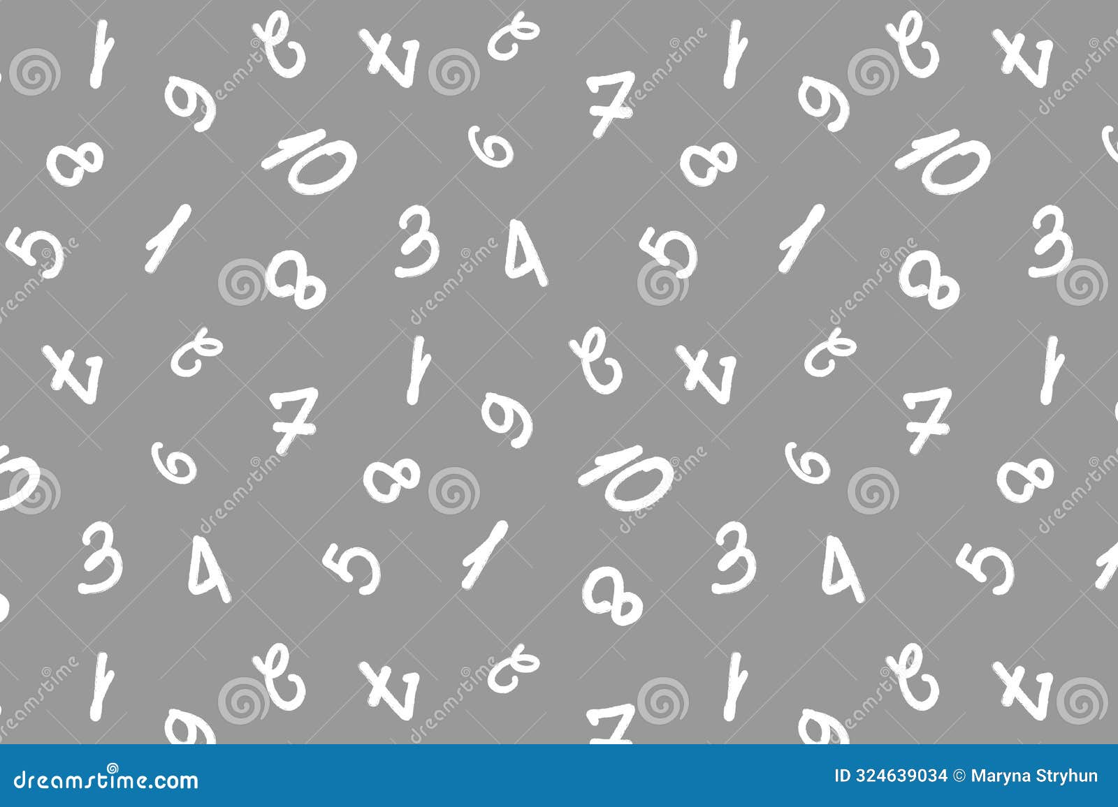 Mathematical Pattern on a Gray Background - Different Numbers in Random ...