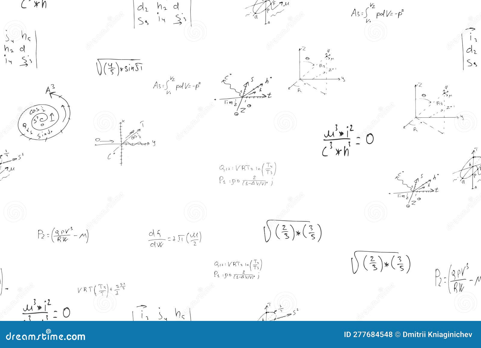 Mathematical, Physical, Algebraic Formulas And Expressions. The ...