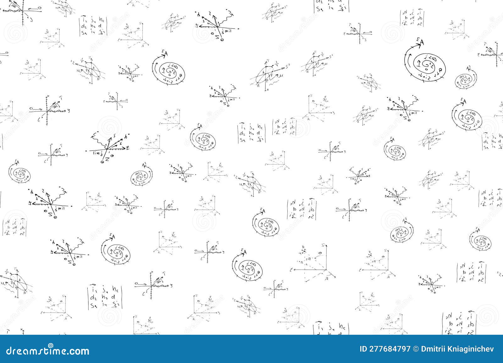 Mathematical, Physical, Chemical Formulas And Expressions. Scientific ...