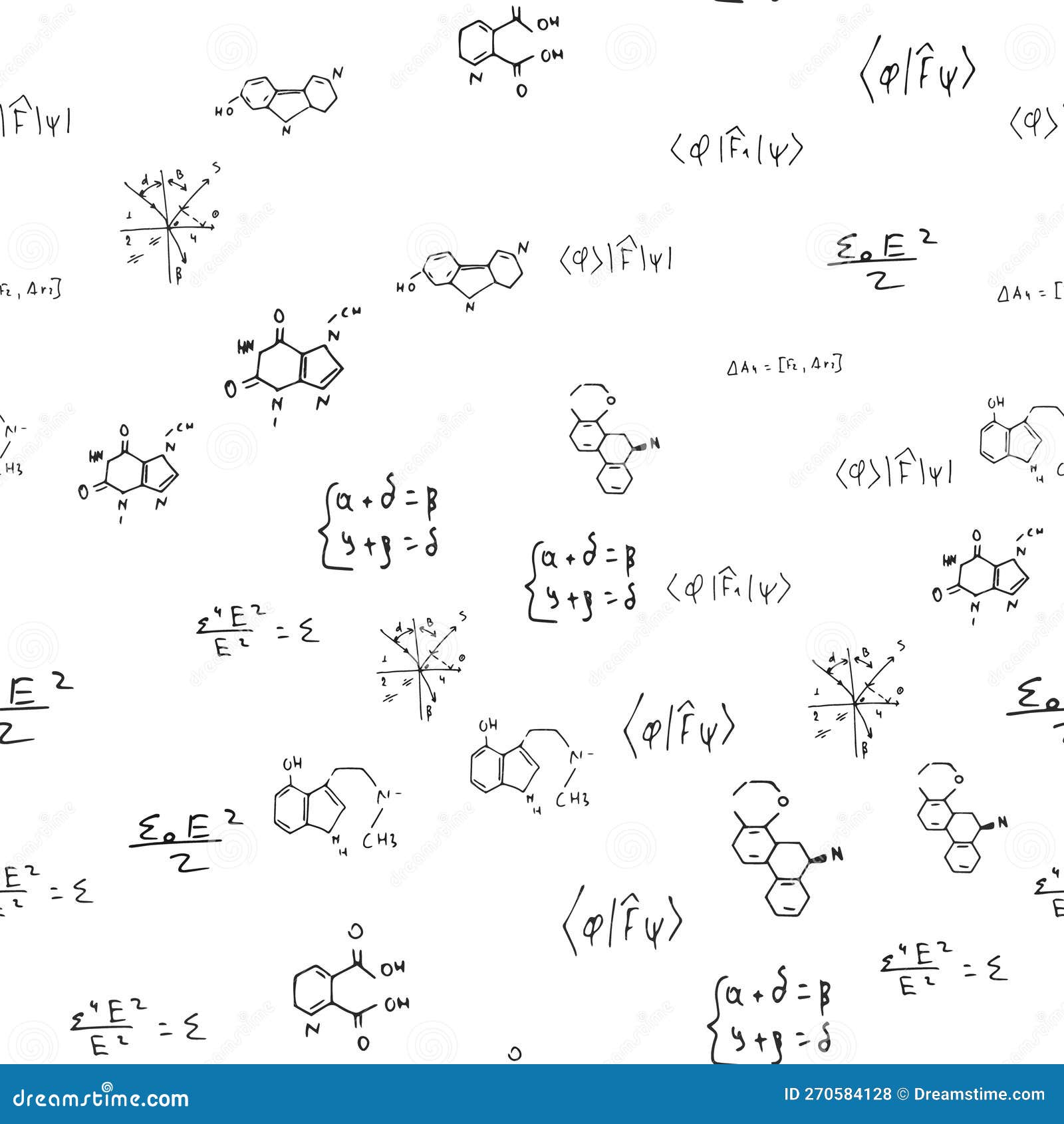 Mathematical, Physical, Chemical Formulas and Expressions. Scientific ...