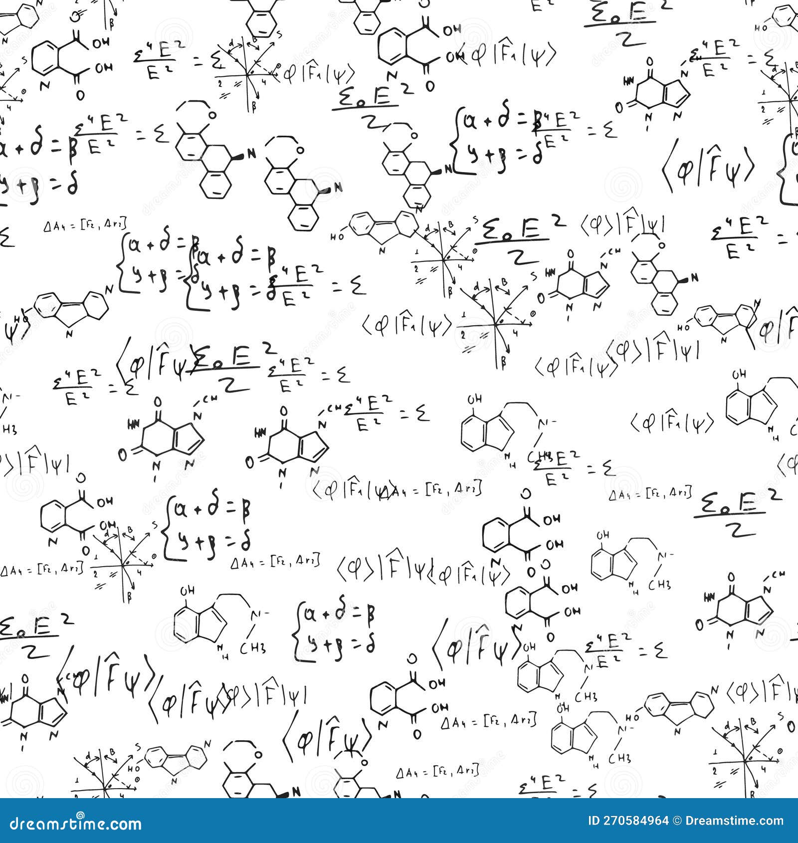 Mathematical, Physical, Chemical Formulas and Expressions. Scientific ...