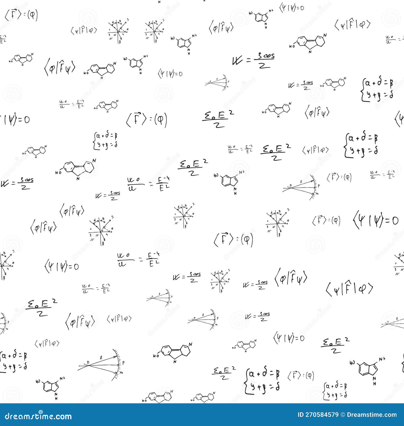Mathematical, Physical, Chemical Formulas and Expressions. Scientific ...