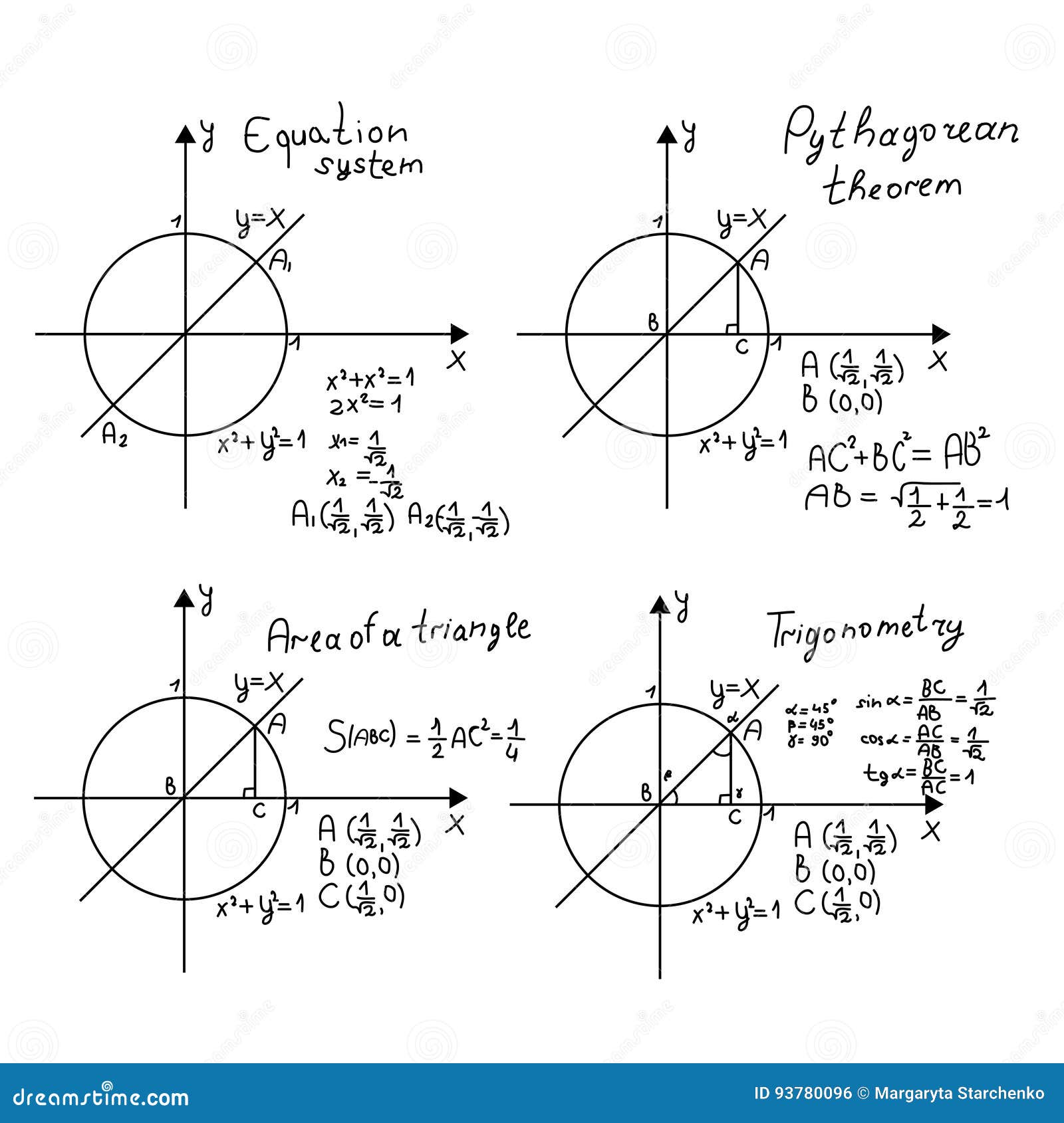 Mathematical Problem Examples Stock Vector - Illustration of writing ...