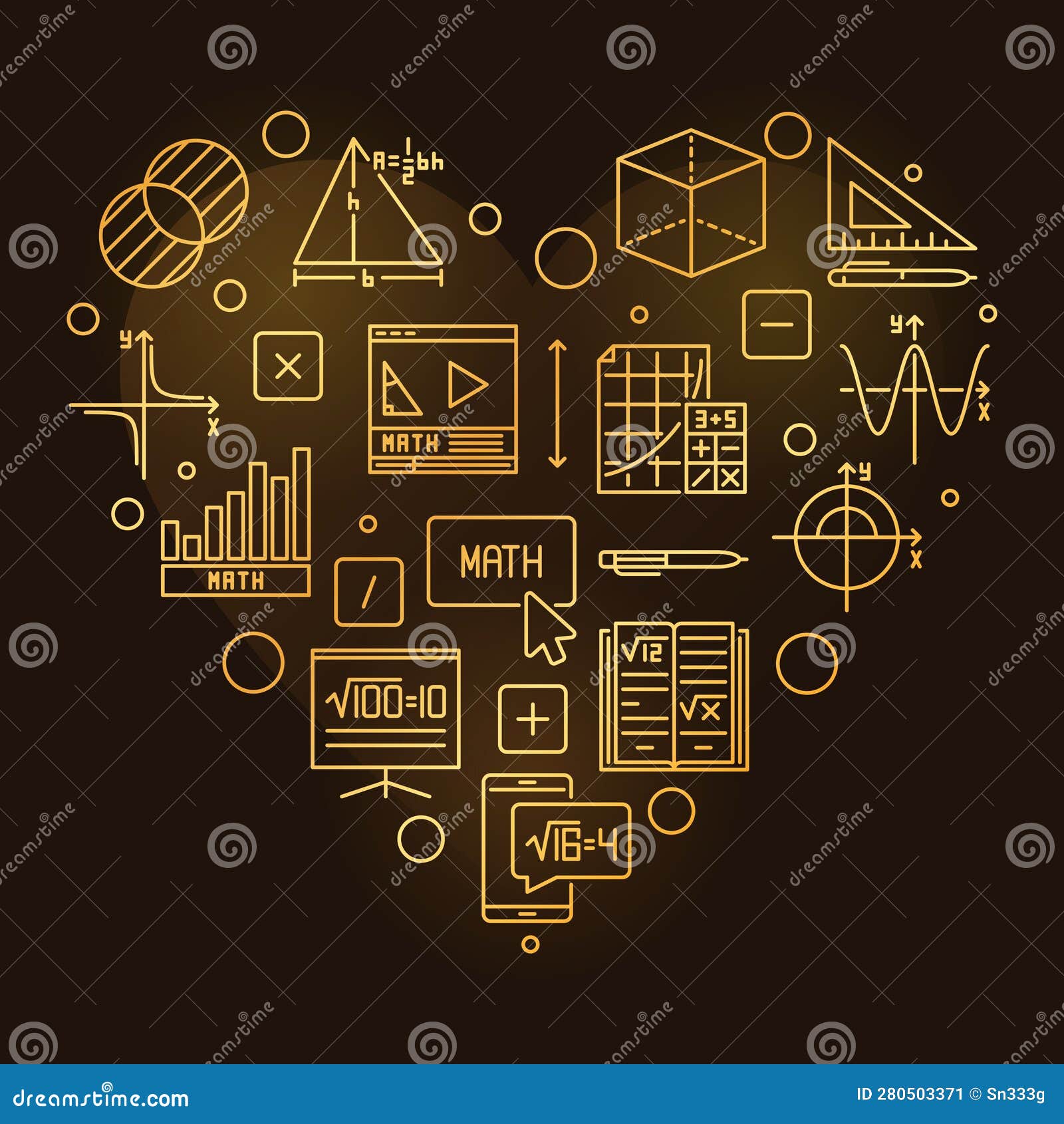 Mathematical With Linear Triangular Shapes Seamless Pattern Background
