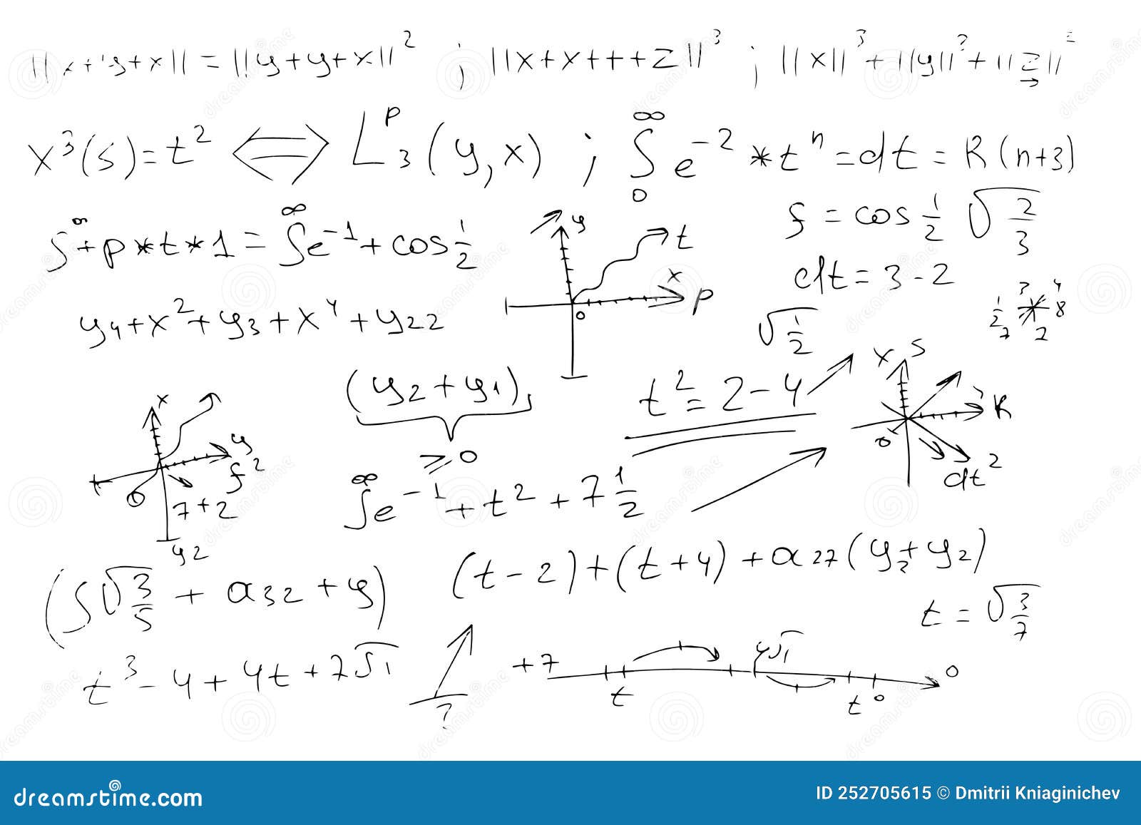 Mathematical And Scientific Math Formula Vector Symbols And Icon Stock ...