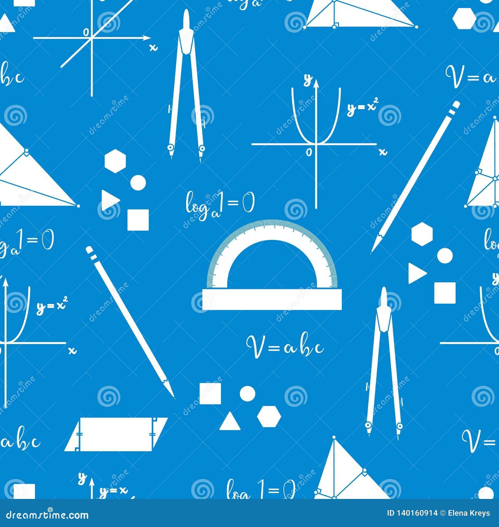 Mathematical Scientific Vector Seamless Pattern Stock Vector ...
