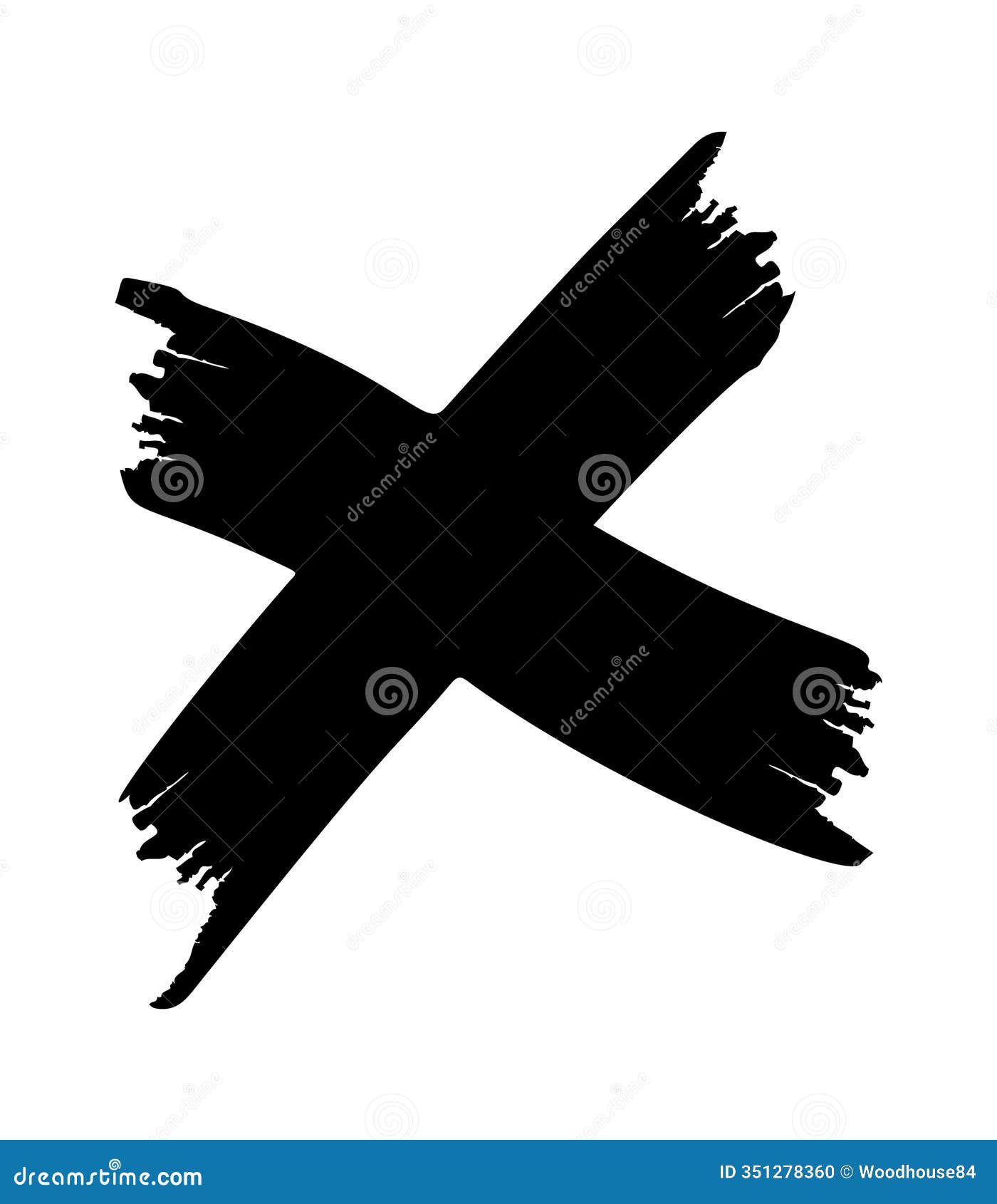 Mathematical Sign Multiply Brush Stroke Stock Vector - Illustration of ...