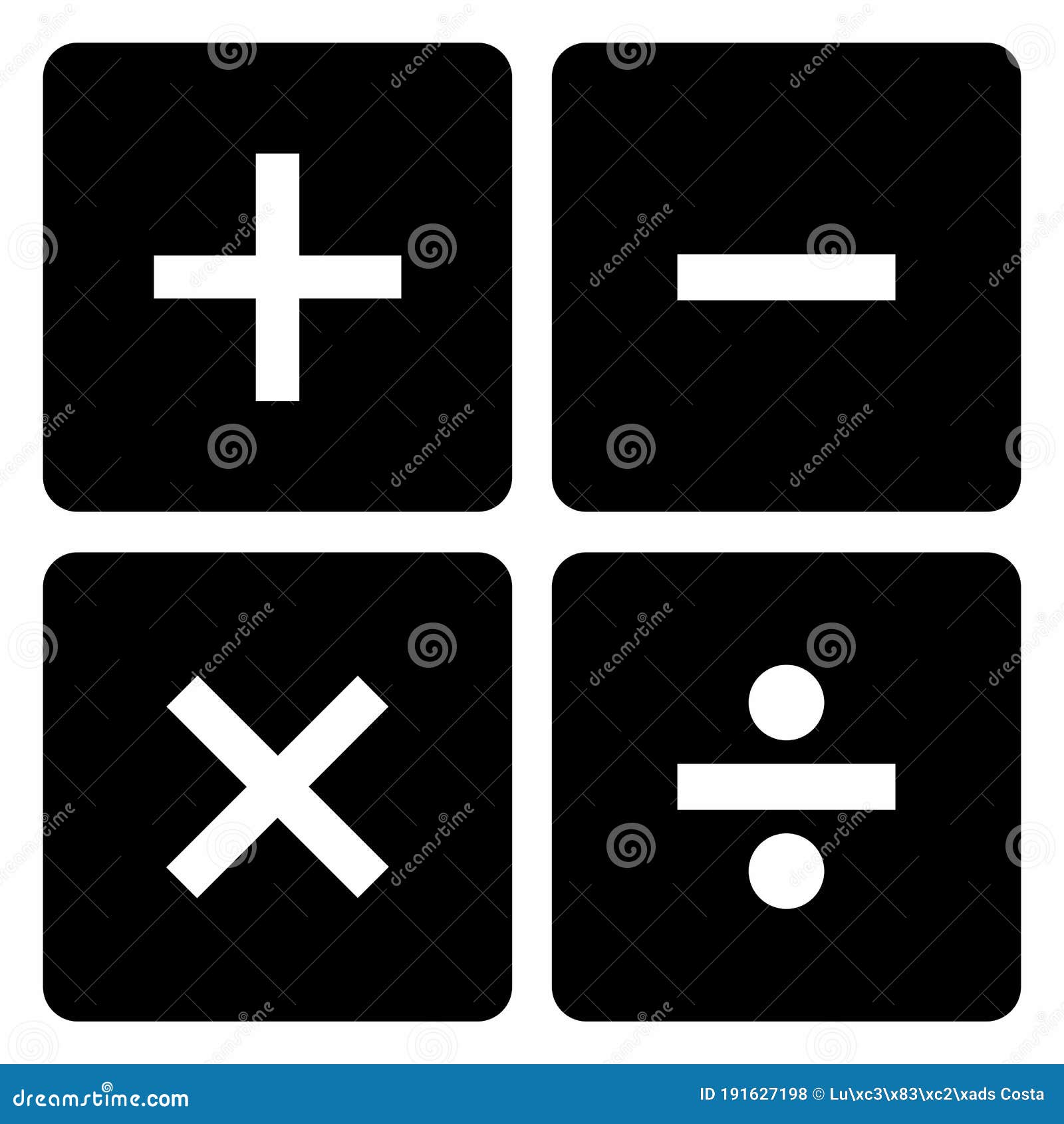 Mathematical signs set stock illustration. Illustration of isolated ...