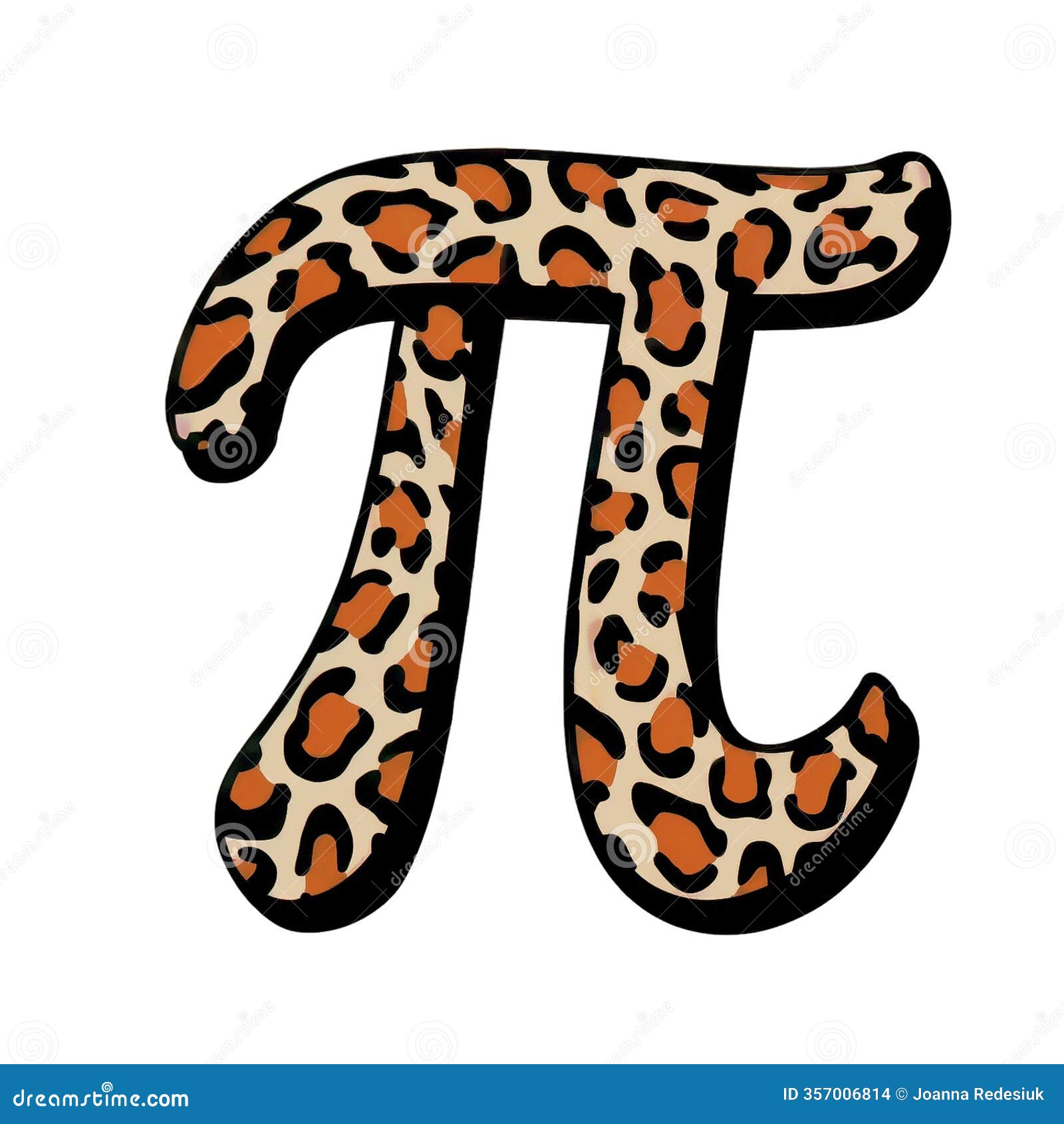 The Mathematical Symbol Pi Features a Bold Leopard Print Pattern Stock ...
