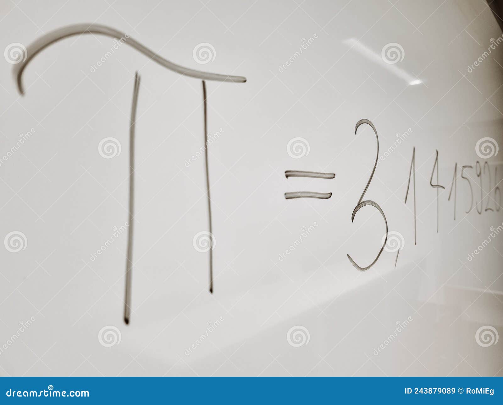 Mathematical Symbols of an Equation from a Mathematics Lecture on a ...