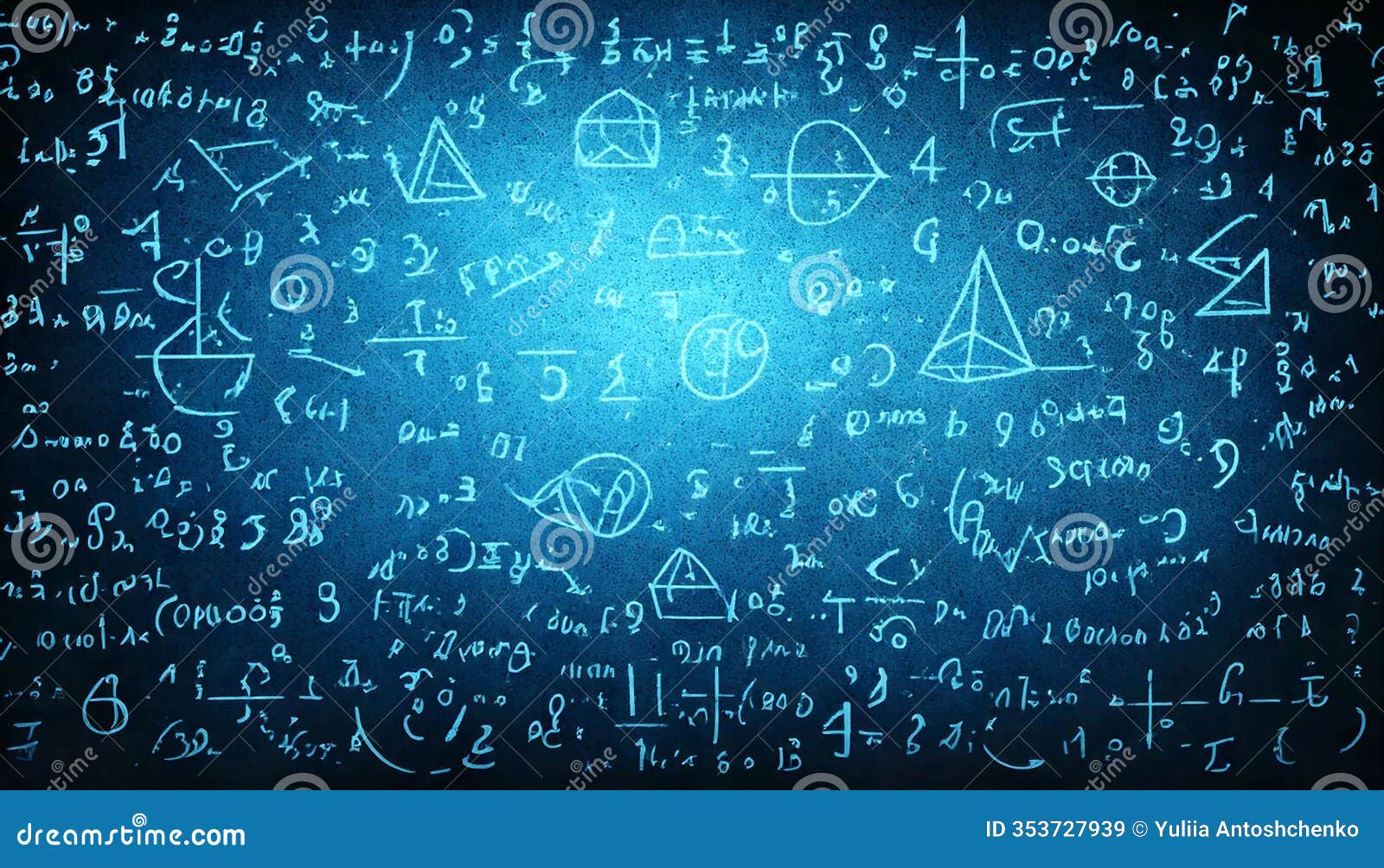 Mathematical Symbols and Graphs Creating a Complex Background for ...