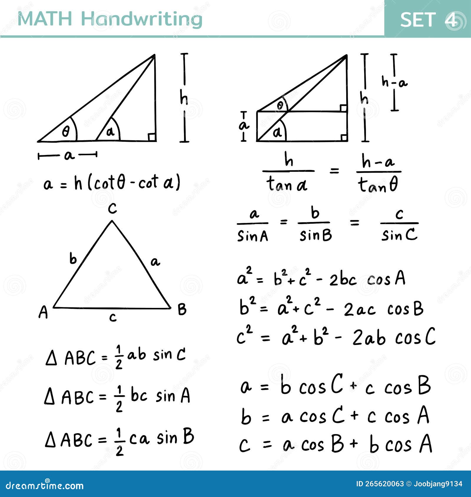 Mathematical Theory Formulas. Math School Subject. Learning Mathematics ...
