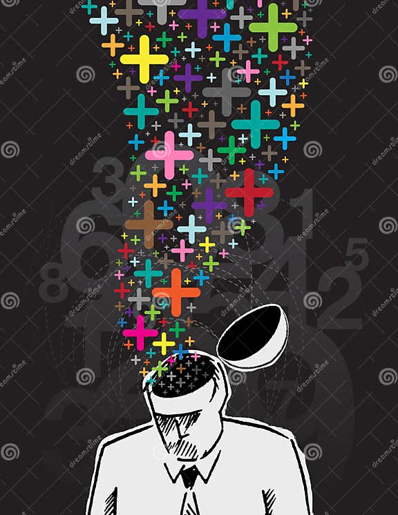 Mathematical Thinking stock vector. Illustration of crosshatch - 13443321