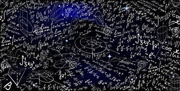 Mathematical Vector Endless Seamless Pattern with Formulas, Figures and ...