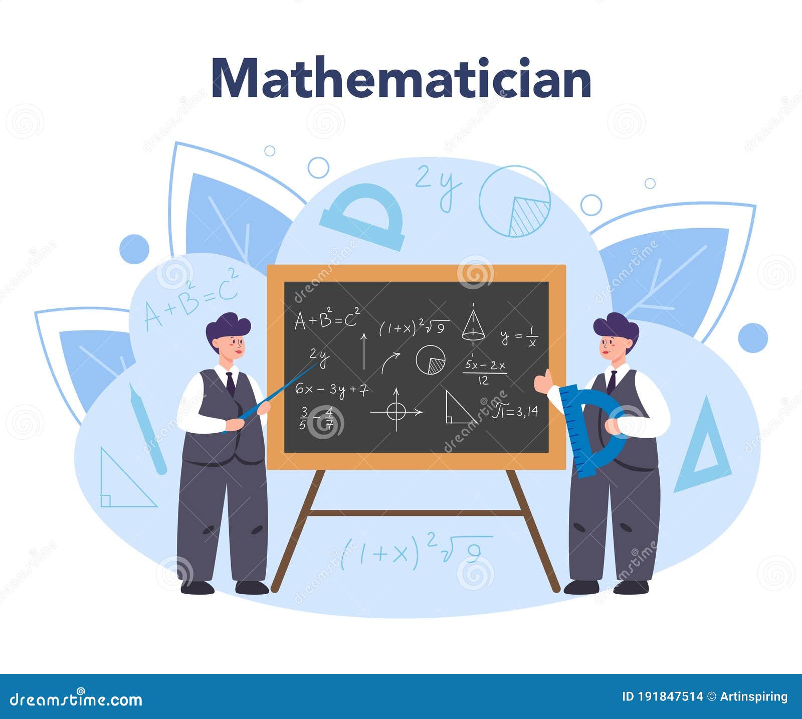 Mathematician Concept. Mathematician Use Scientific Formulas And ...