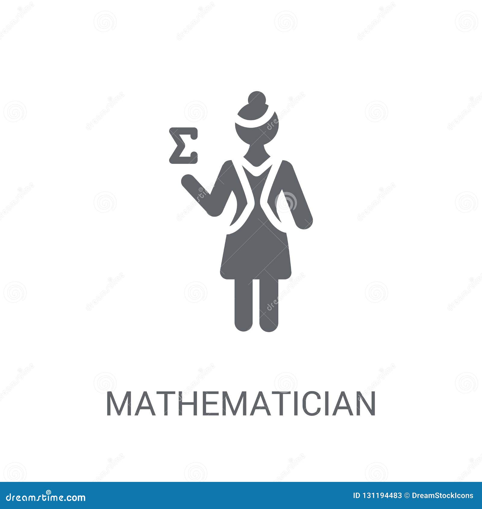 Mathematician Icon. Trendy Mathematician Logo Concept on White B Stock ...