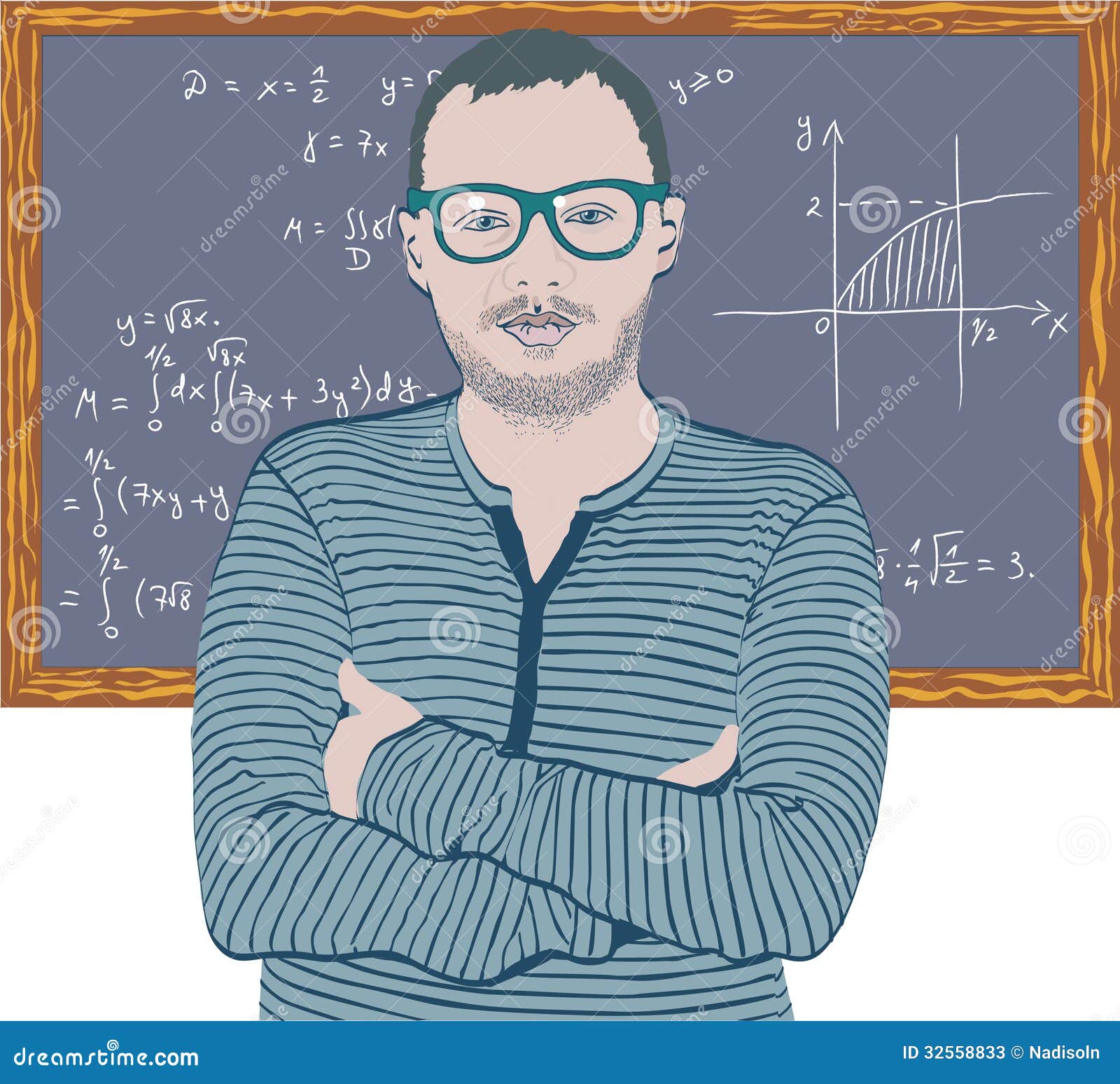 Mathematician stock image. Image of glasses, strip, teacher - 32558833