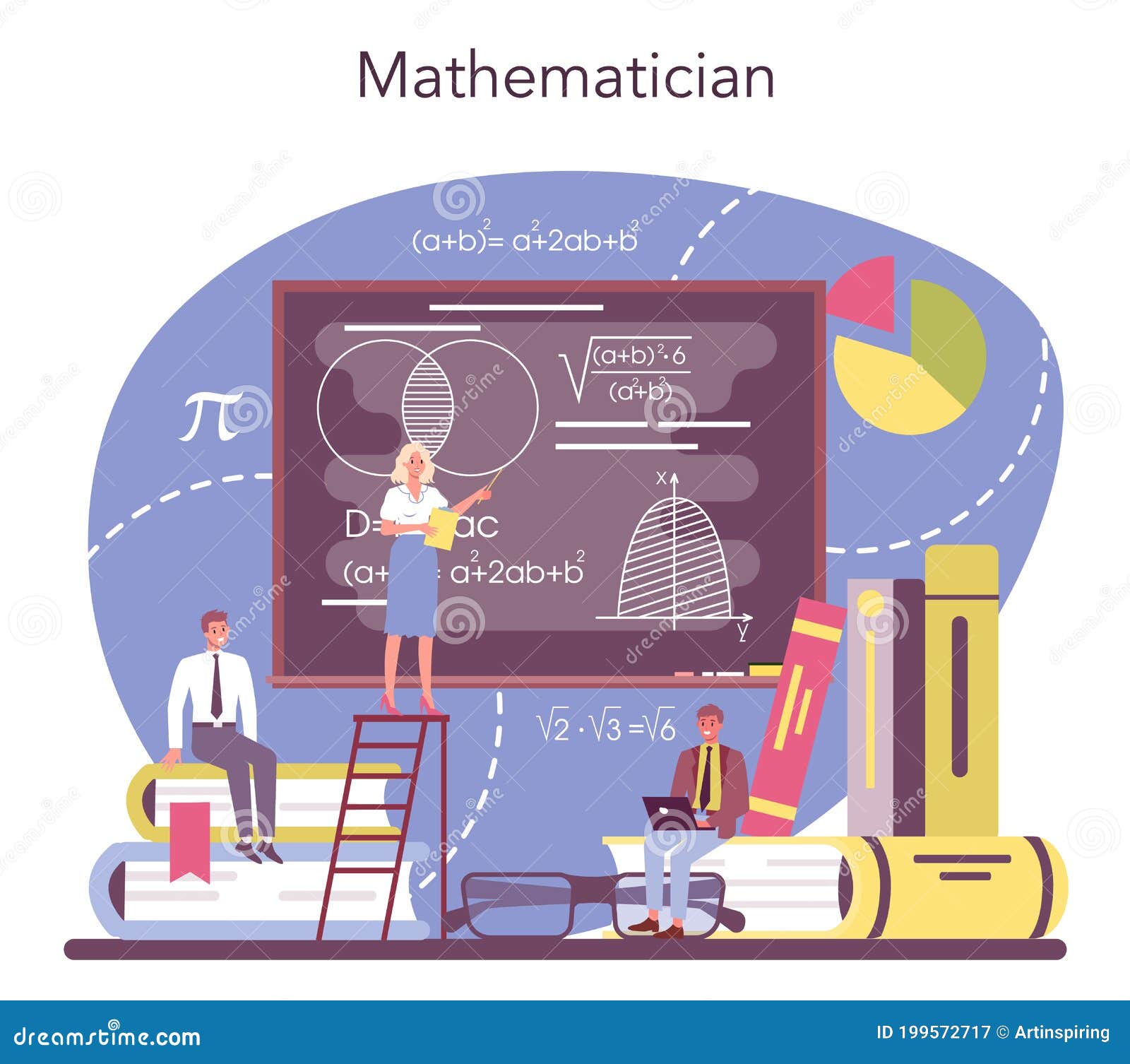 Mathematician Set. Mathematician Seek And Use Scientific Pattern ...
