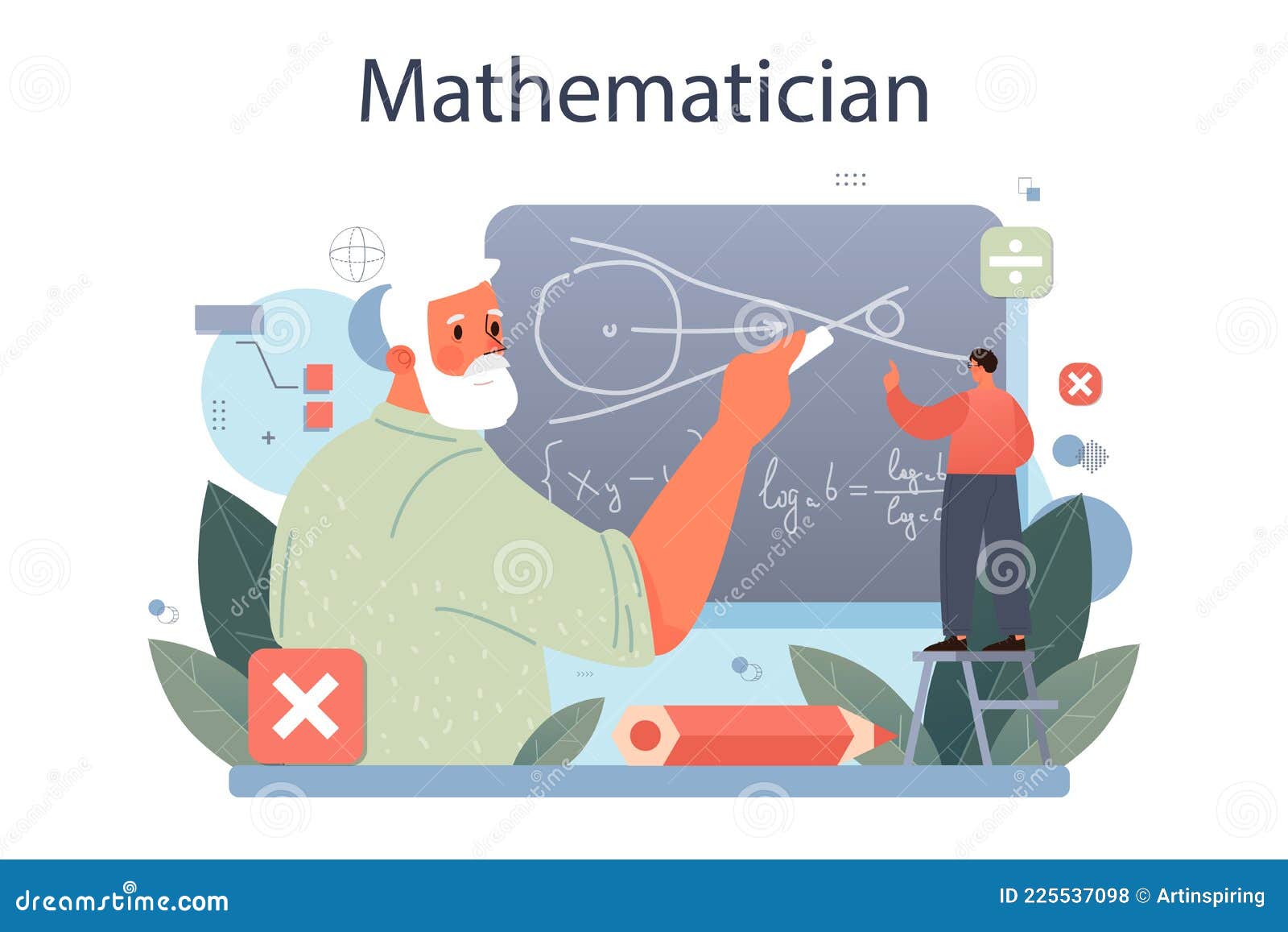 Mathematician Set. Mathematician Seek And Use Scientific Pattern ...