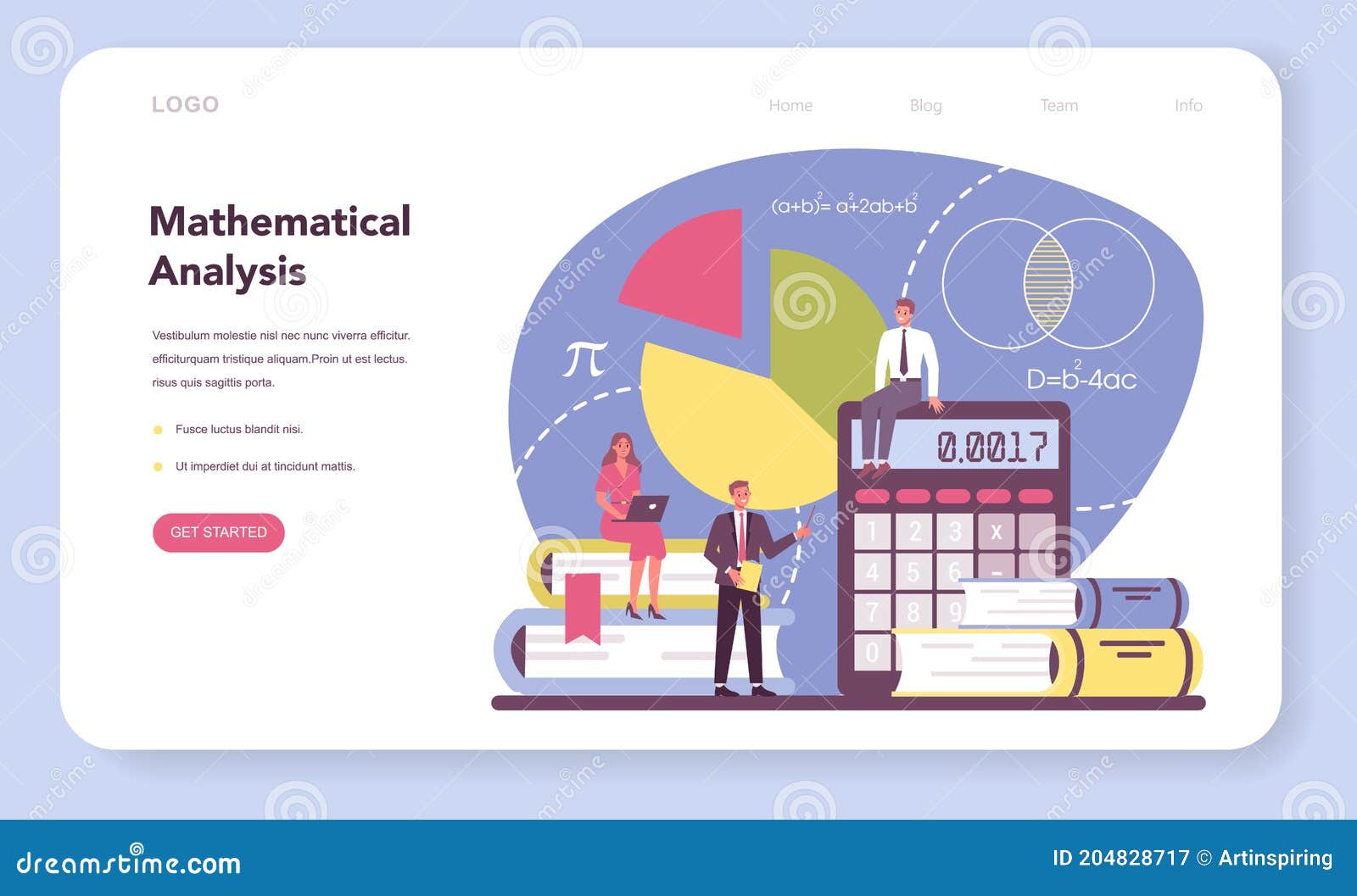 Mathematician Web Banner or Landing Page. Mathematician Seek Stock ...