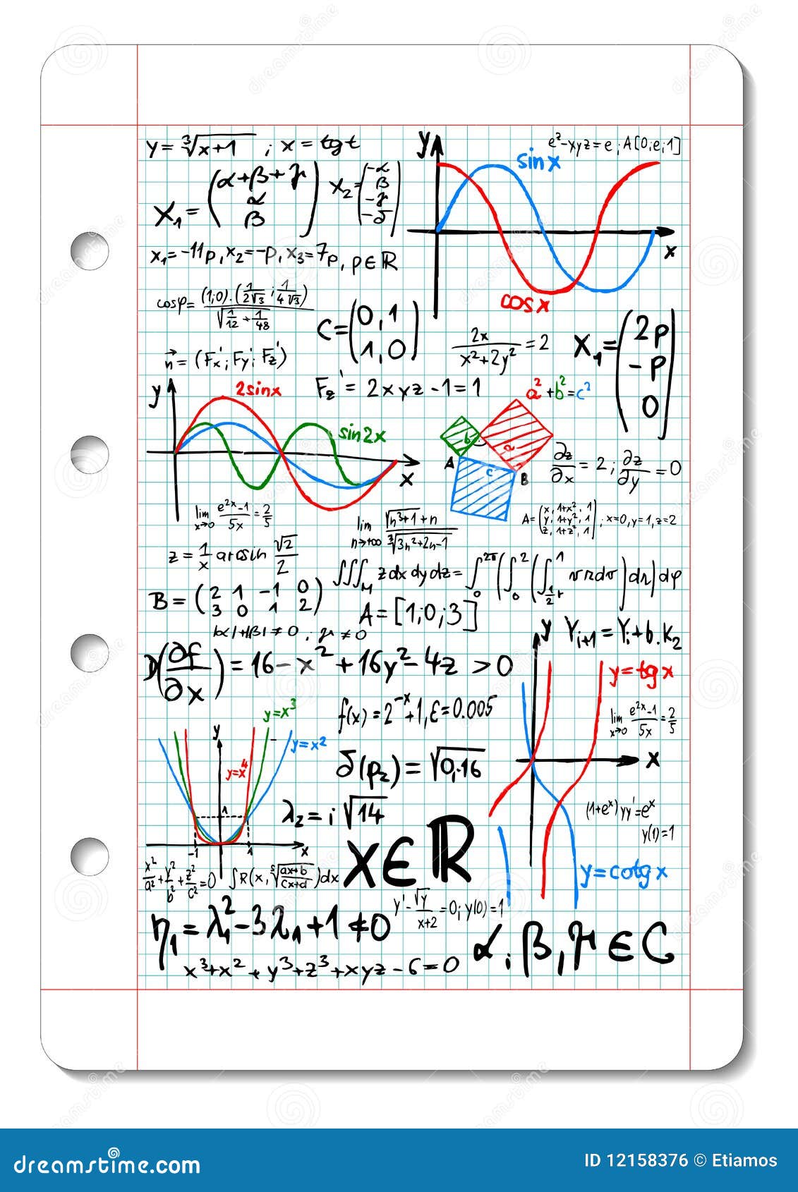 Mathematics stock vector. Illustration of background - 12158376