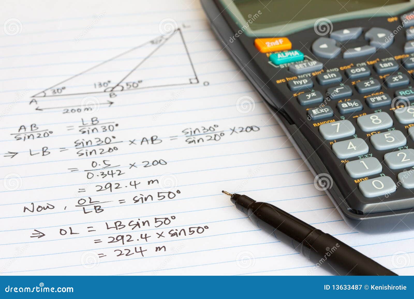 Mathematics stock image. Image of trigonometric, school - 13633487