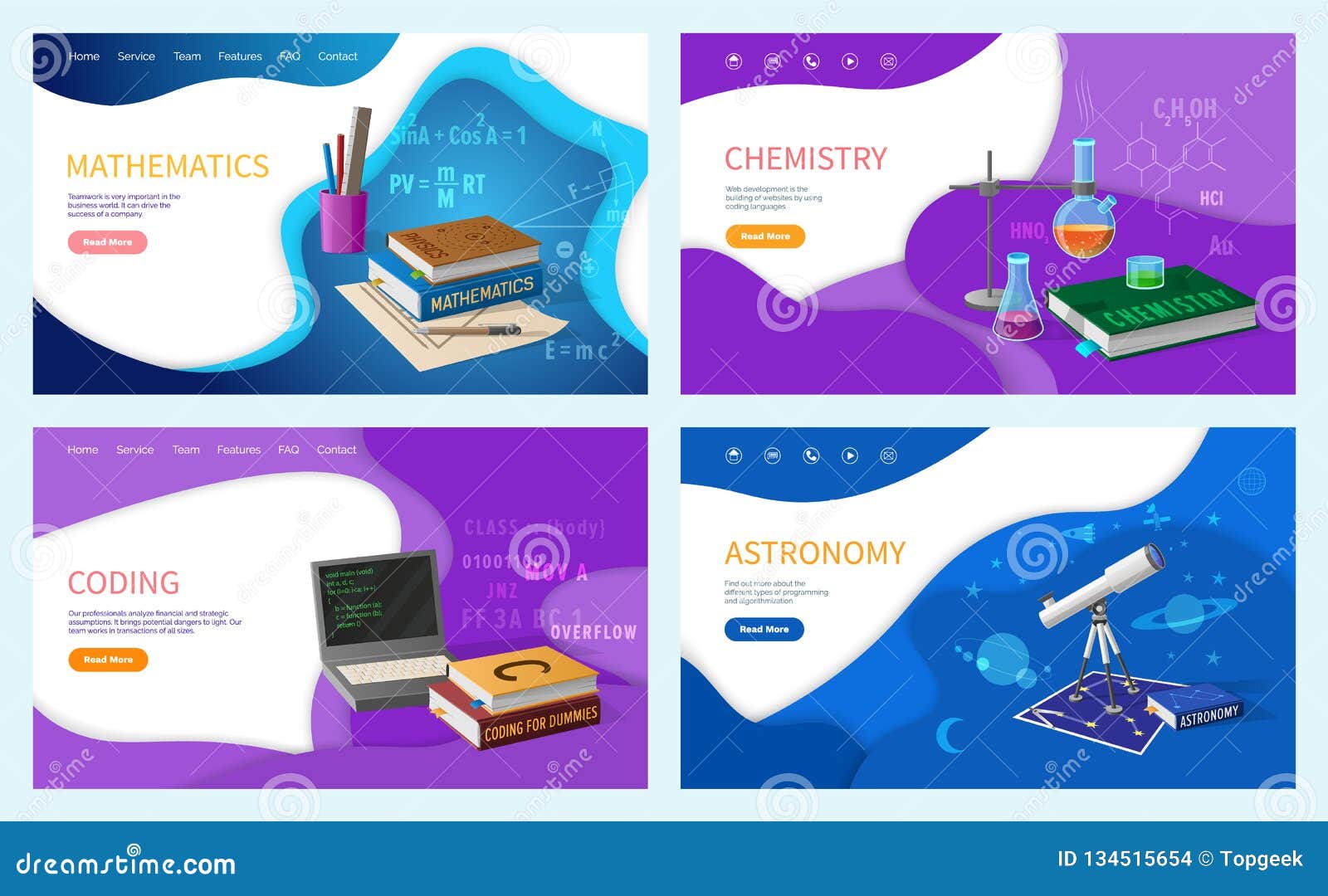 Mathematics Algebra Geometry and Astronomy Classes Stock Vector ...