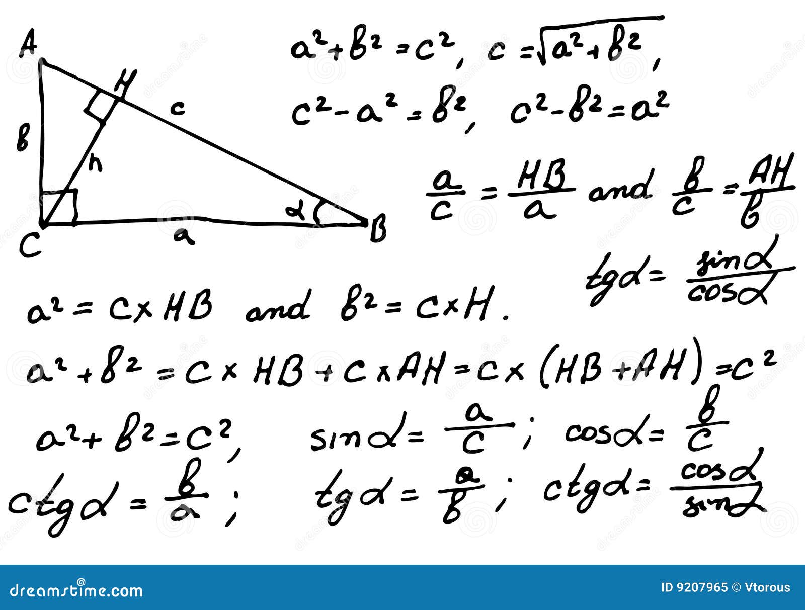 Mathematics background stock vector. Illustration of college - 9207965