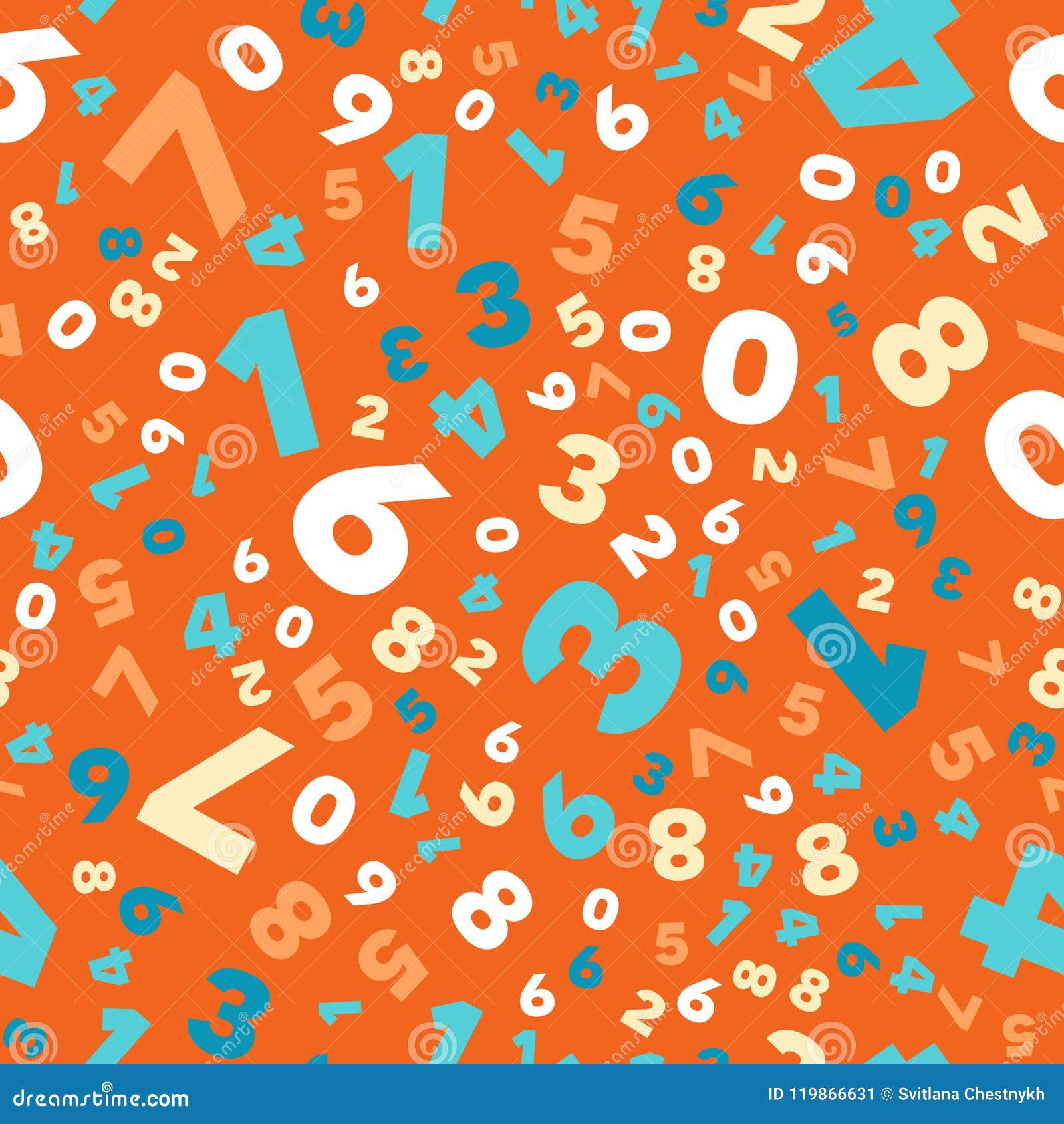 Mathematics Background - Different Numbers Pattern Stock Vector ...