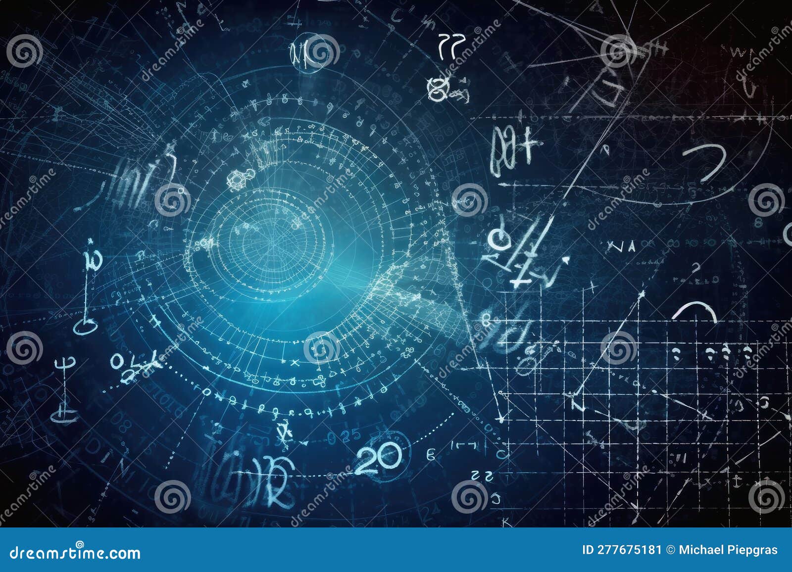 Mathematics Background with Lots of Numbers and Symbols Created with ...
