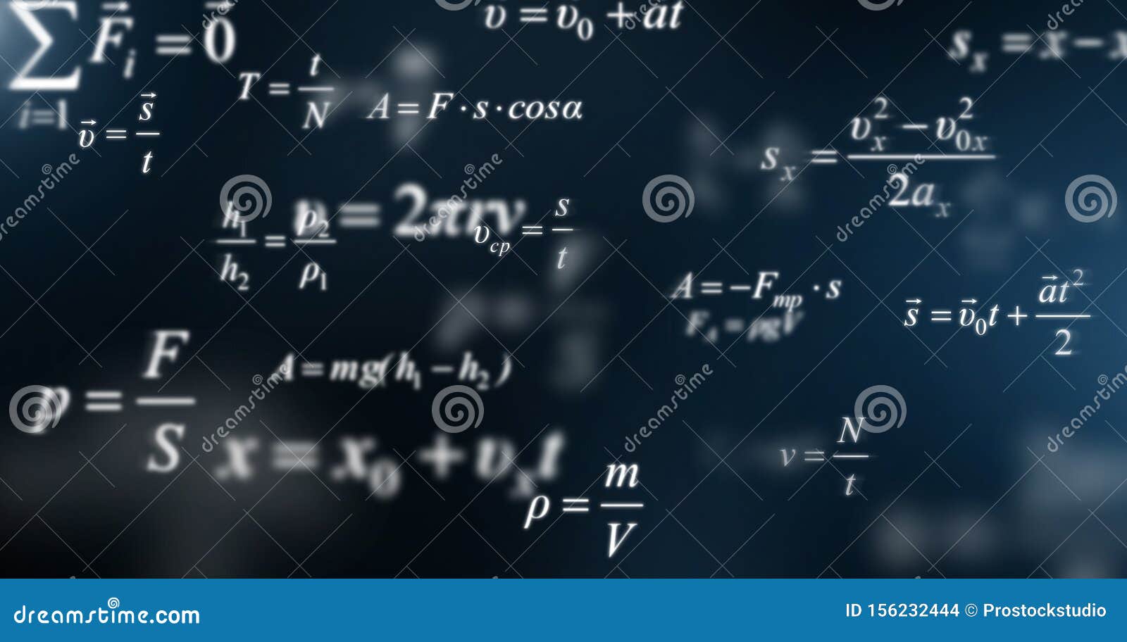 Mathematics Background with Scientific Formulas and Calculations Stock ...