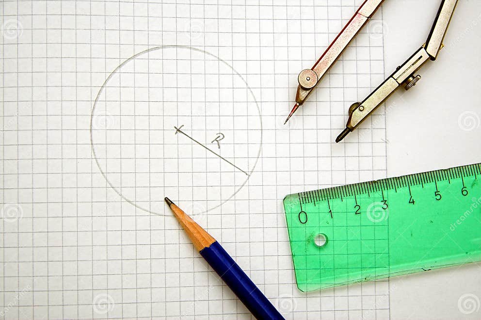 Mathematics booklet stock photo. Image of right, radius - 19650178