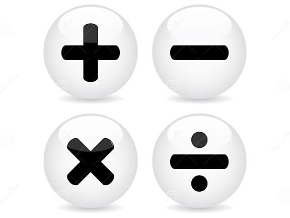 Mathematics buttons stock vector. Illustration of button - 10350029