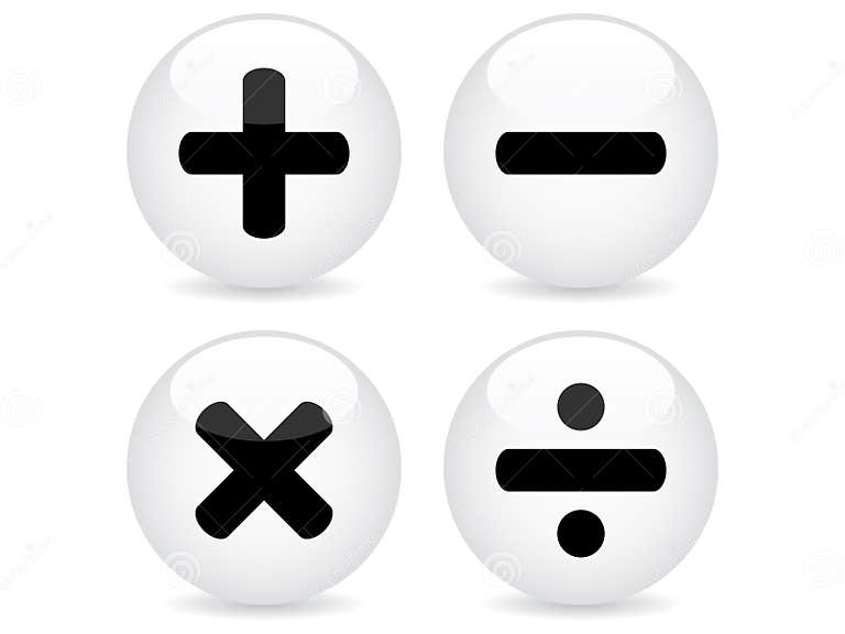 Mathematics buttons stock vector. Illustration of button - 10350029