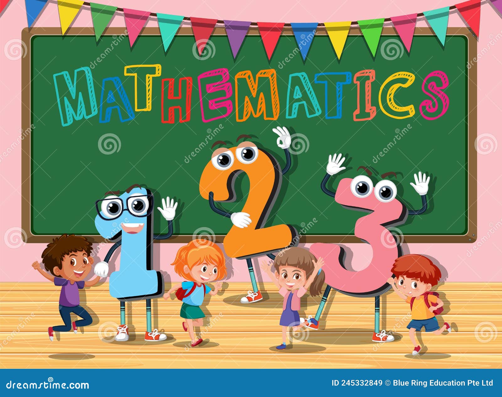 Mathematics on Chalkboard Banner Stock Vector - Illustration of clipart ...