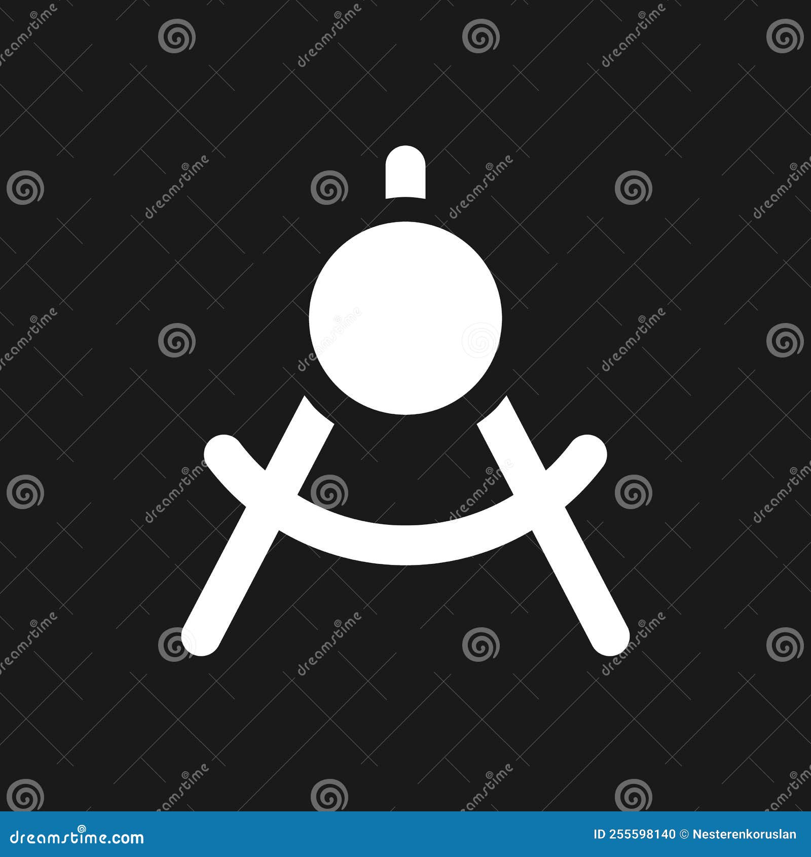 Mathematics Class Dark Mode Glyph Ui Icon Stock Vector - Illustration ...