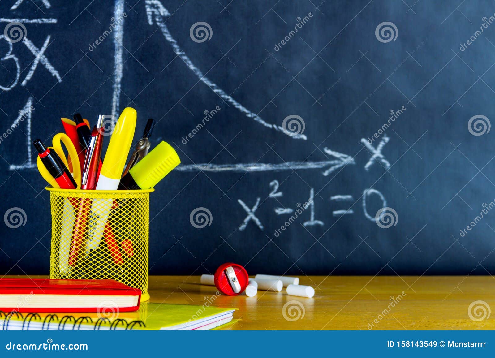 Mathematics Classroom at School with Formulas Stock Image - Image of ...