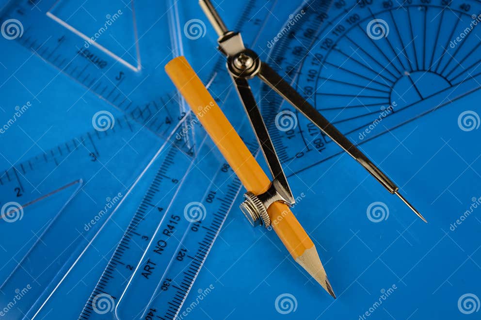Mathematics Compass Set stock image. Image of mathematics - 217140345
