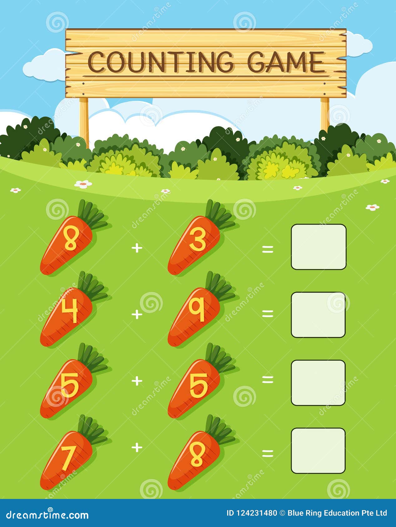 Mathematics Counting Marble Balls Solved Problem Vector Illustration ...