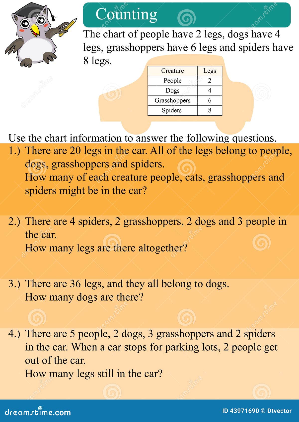 Mathematics Counting Questions Stock Vector - Illustration of mark ...