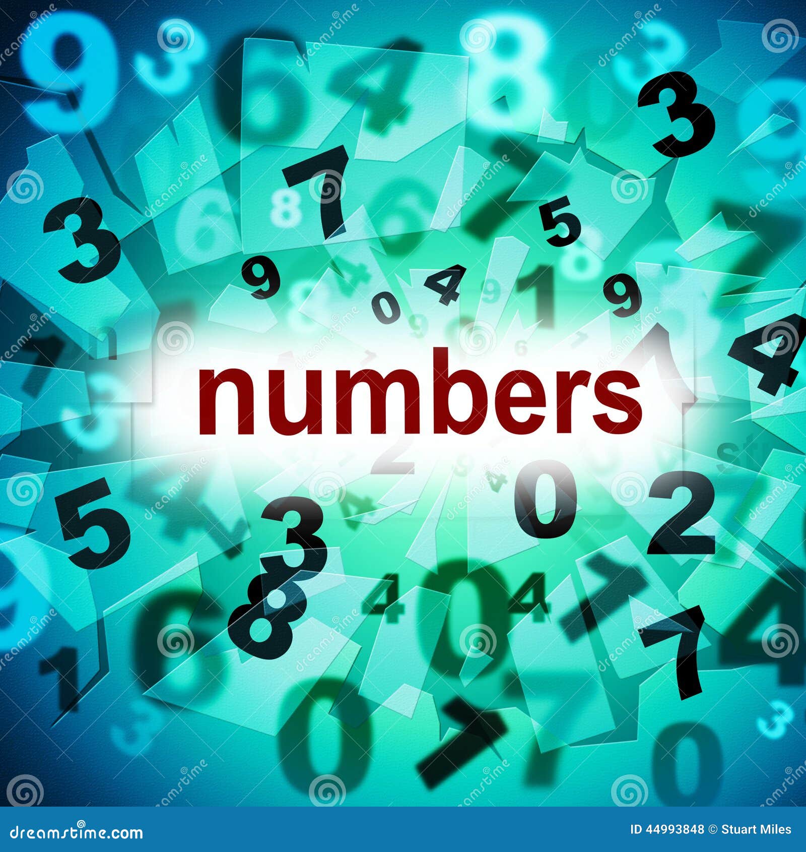 Mathematics Counting Shows One Two Three and Learn Stock Illustration ...