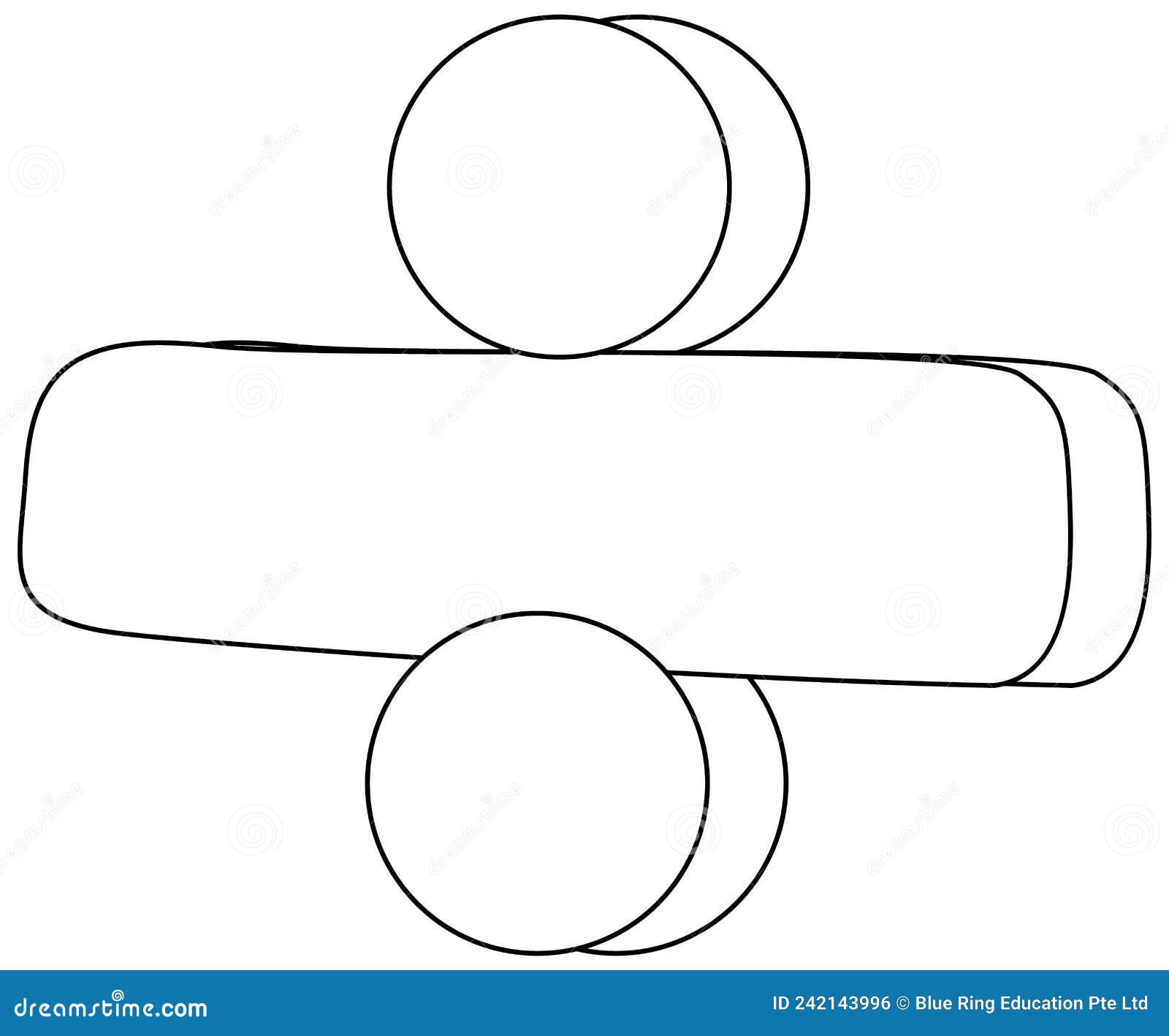 Mathematics Division Symbol Doodle Outline for Colouring Stock Vector ...